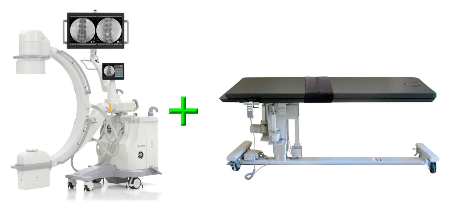Röntgenliege mit GE HealthCare C-Bogen - THM Medizintechnik
